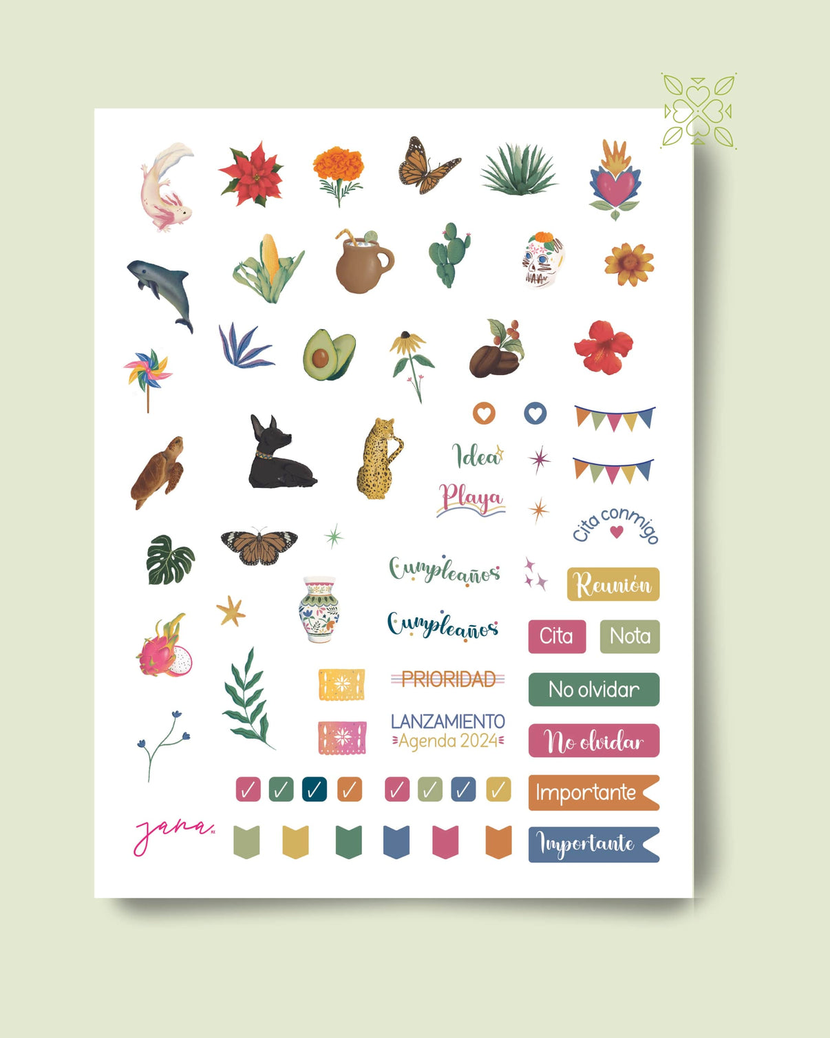 Planilla de stickers – JanaMx